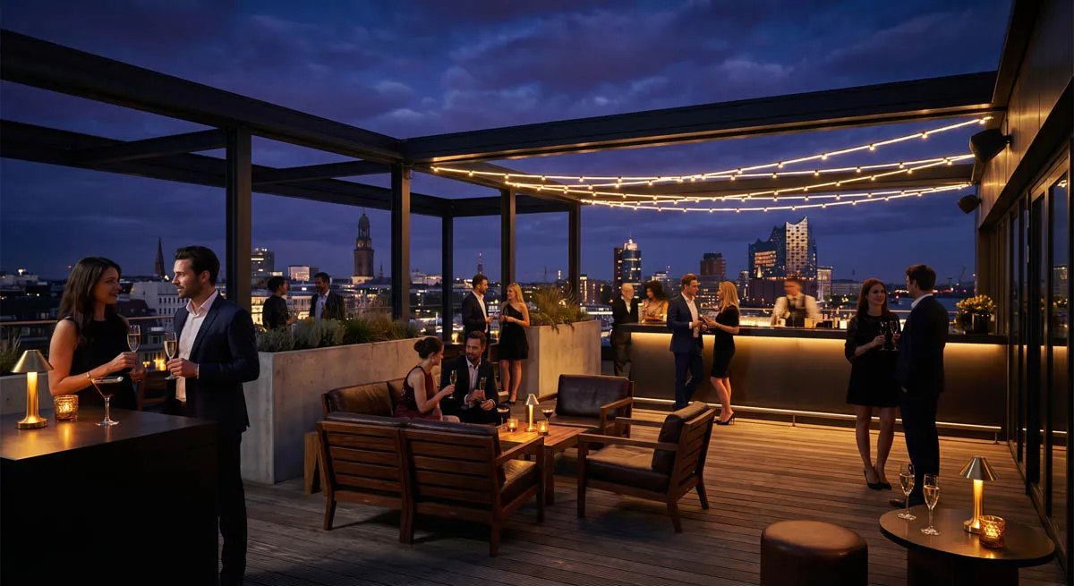 Design Rooftop – Eventlocation Hamburg | Kitchensurfer Catering